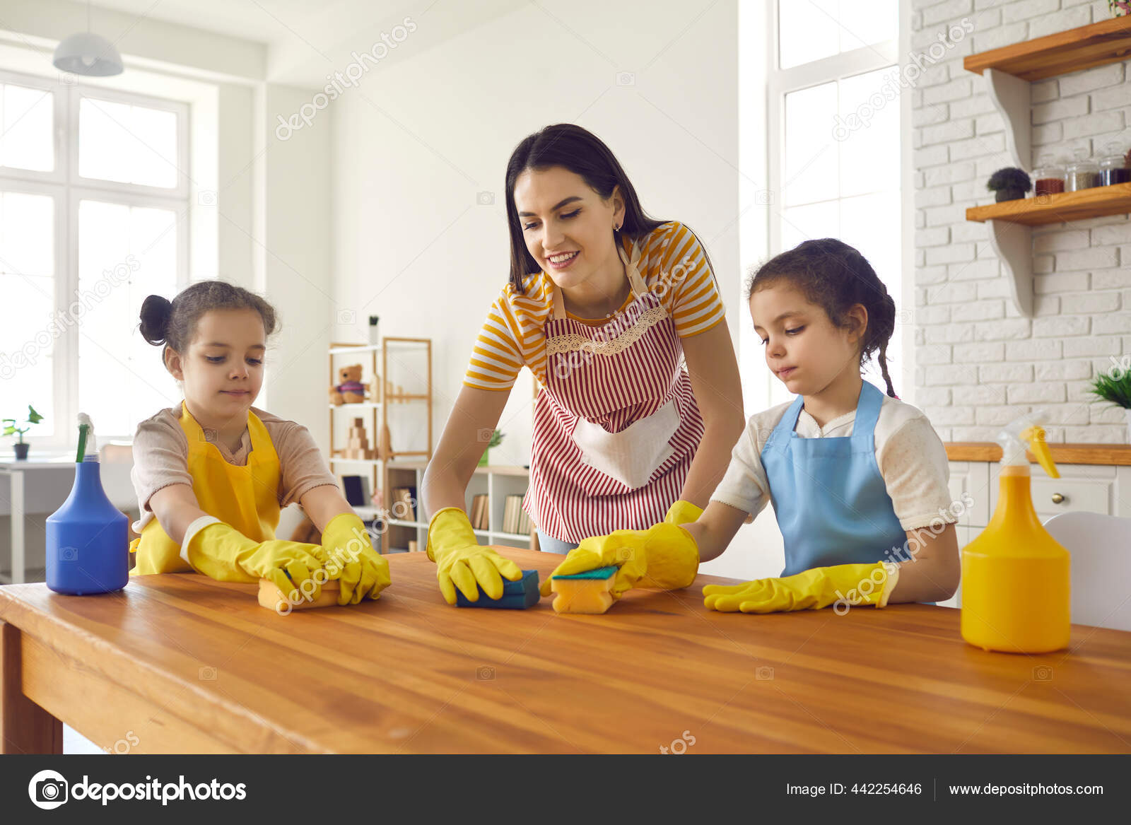 Kids Cleaning Kitchen