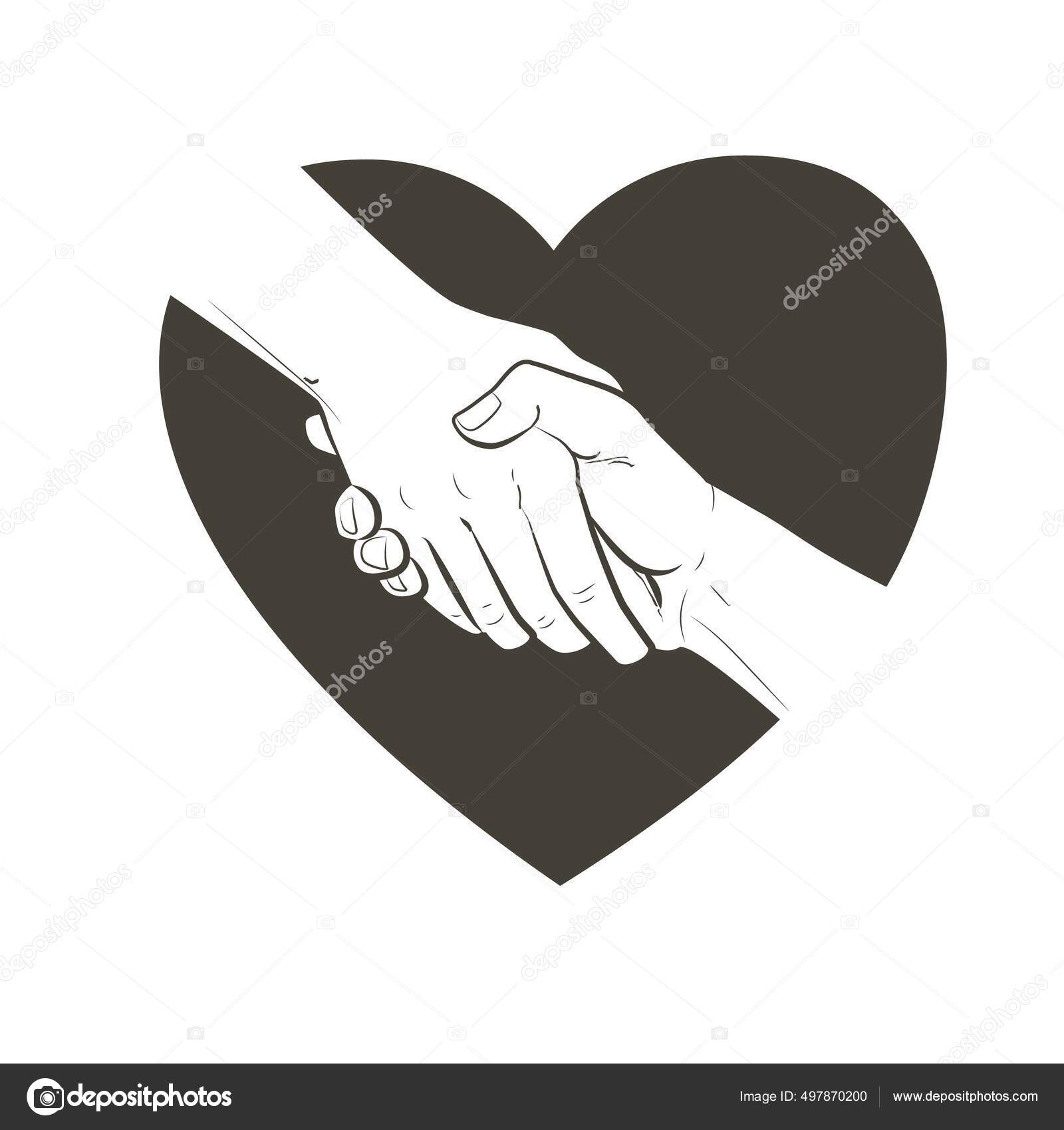 Helfende Hand Symbol Helfende Hand Symbol Vektorgrafiken Und