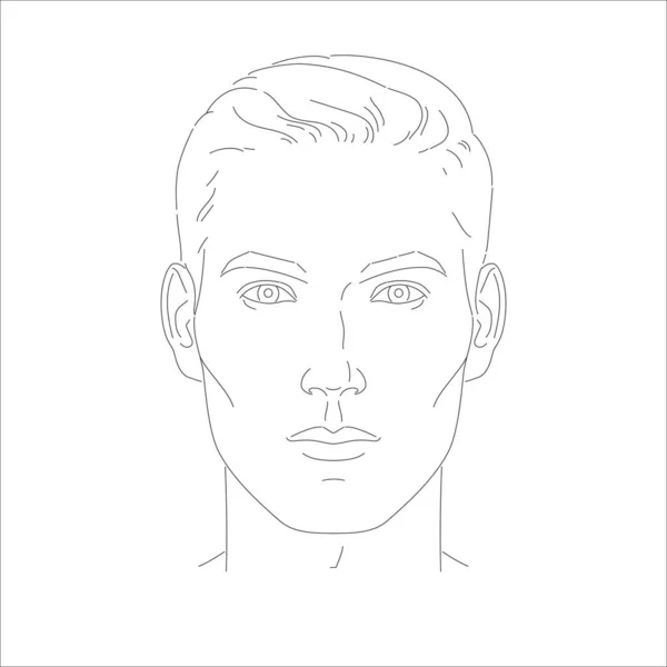 Simple Man Face Drawings