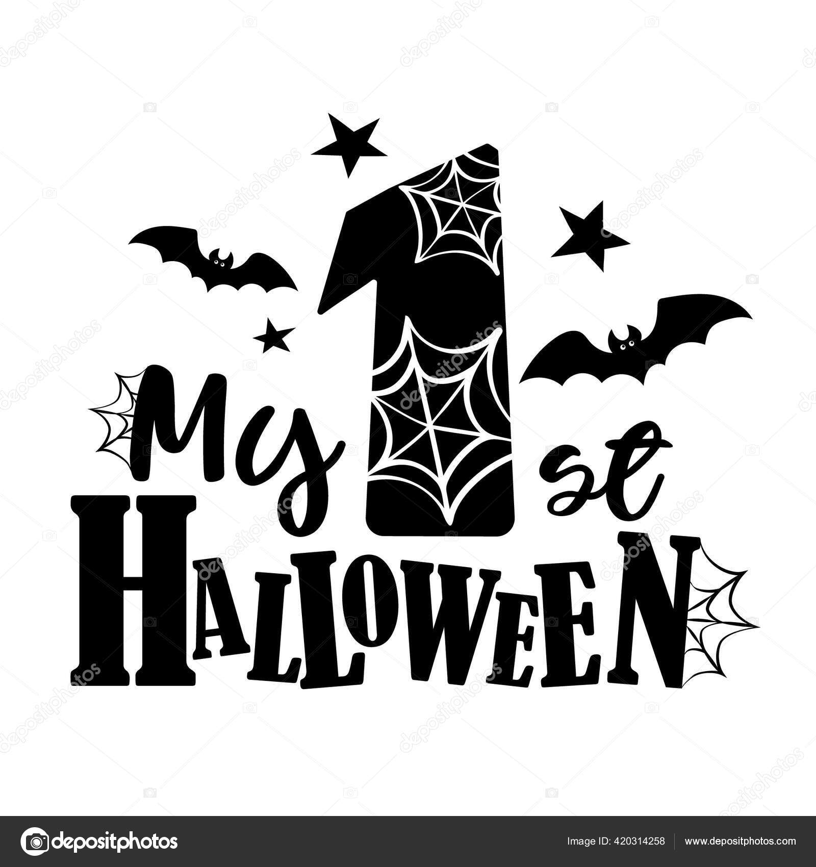 First Halloween Baby 1St Halloween Stock Illustration Celebration ...