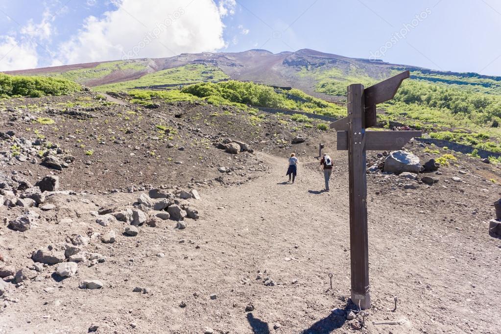 Mt. Fuji climbing,Yoshida Trail for descent — Stock Photo © lekcha ...