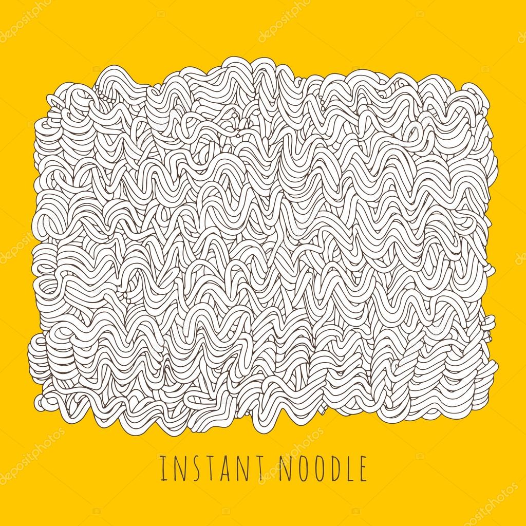 Instant noodle with lettering Stock Vector Image by ©rinohara #111613868