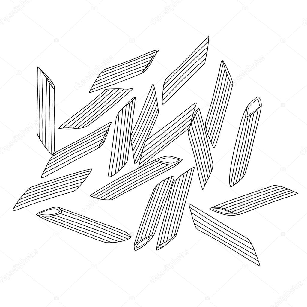 Penne Pasta Drawing