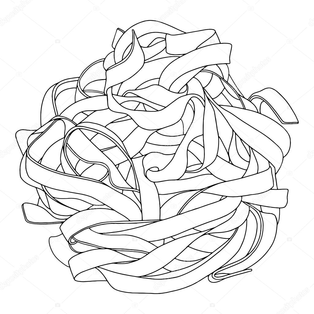 Pasta Line Drawing