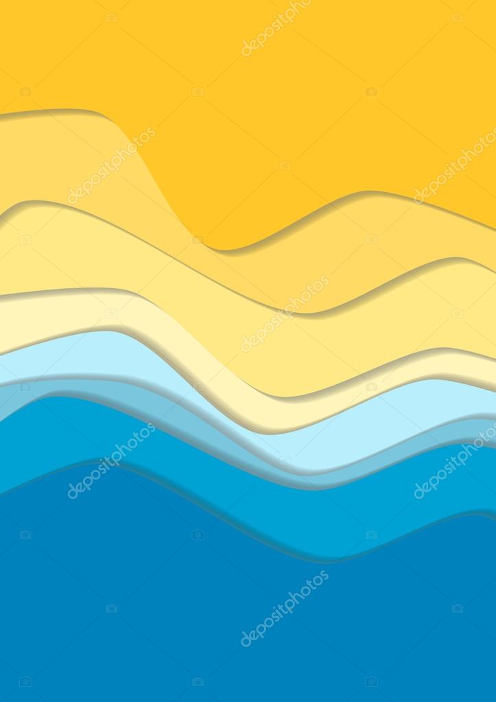 Yellow and blue curve wave line background Stock Illustration by ...