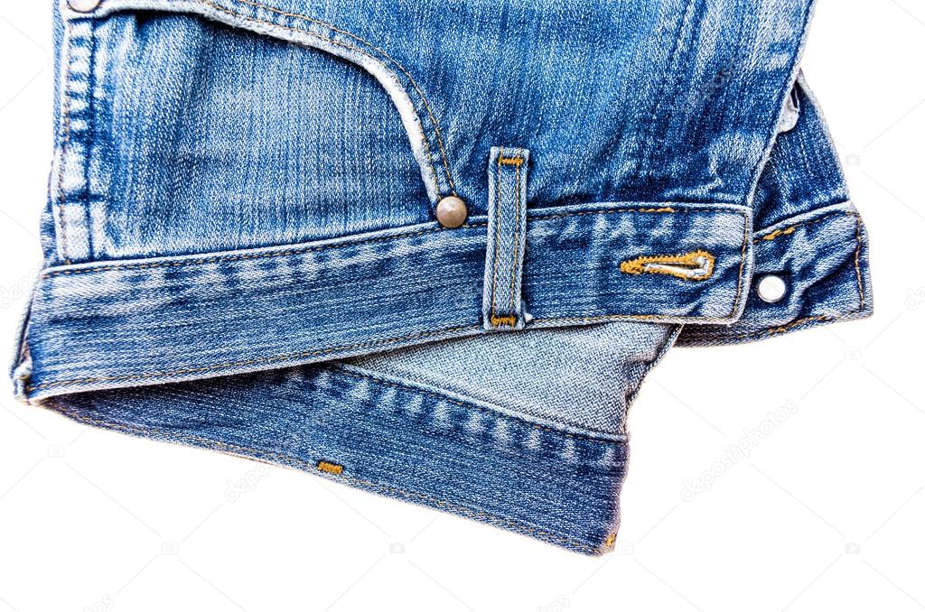 Used blue jeans isolated on white background — Stock Photo © Jazz4ever ...