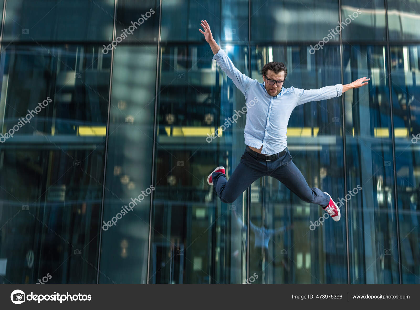 Man falling off a building Stock Photo by ©a_medvedkov 473975396