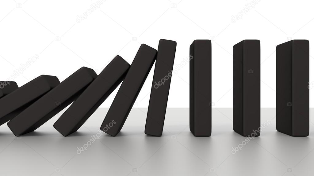 Falling domino row on the desk Stock Photo by ©Athalaric 110614894