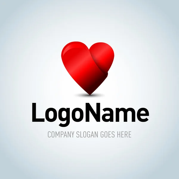 Logo corazon imágenes de stock de arte vectorial | Depositphotos