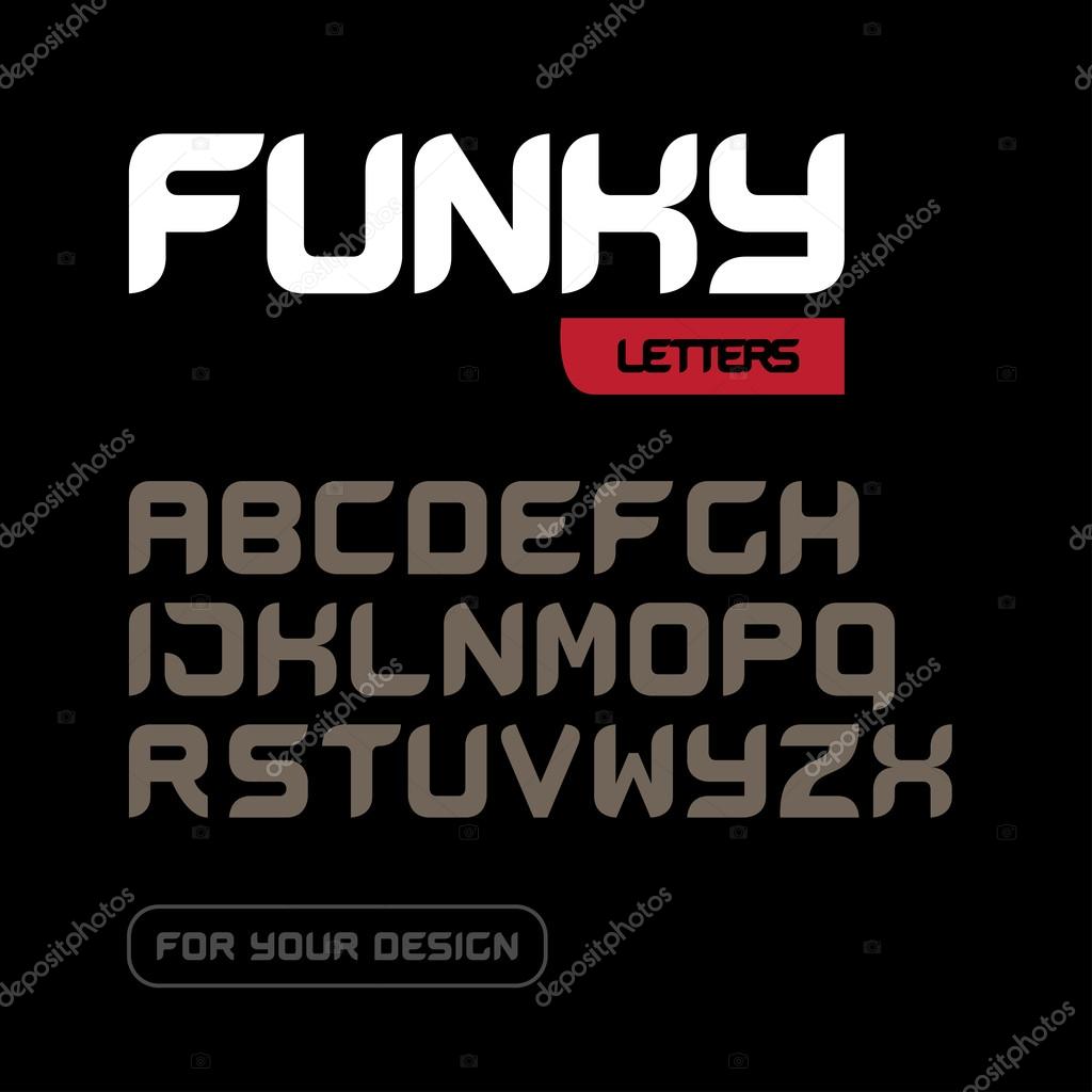 'Funky letters' Modern font Stock Vector Image by ©ideasign #110764504
