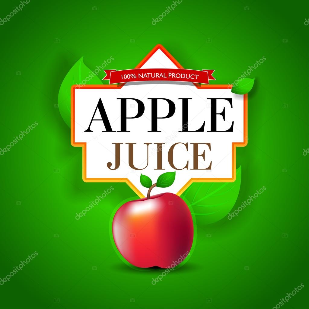 Apple Juice label Stock Vector Image by ©ideasign #124787738