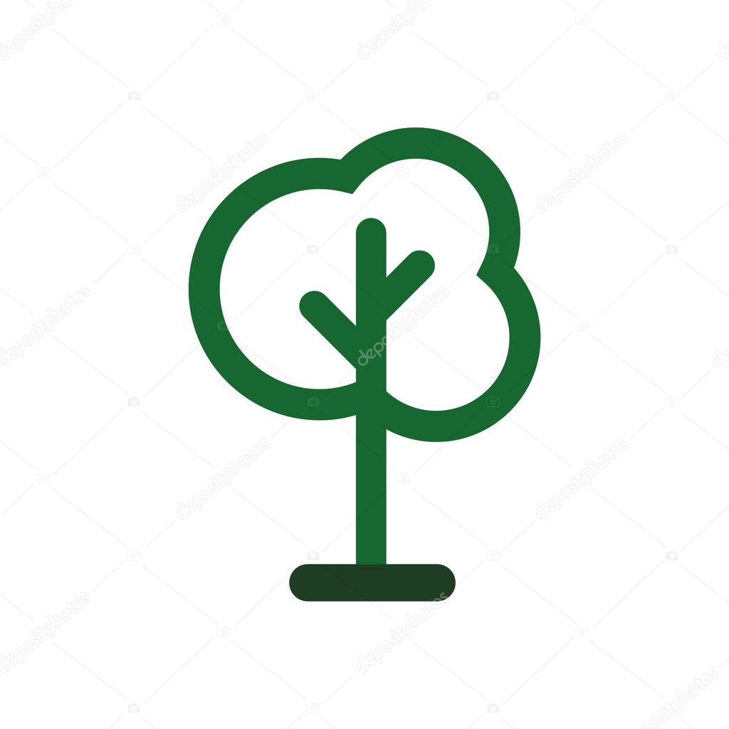 Logo tree icon forest symbol green nature vector — Stock Vector ...