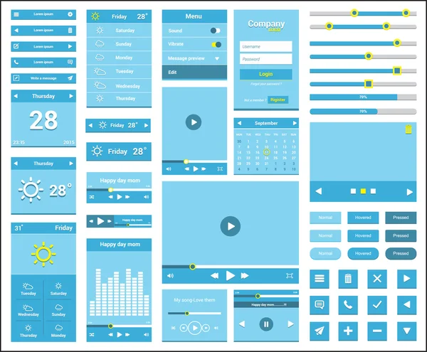 Set of UI, UX, GUI screens Ecology app flat design template for mobile ...