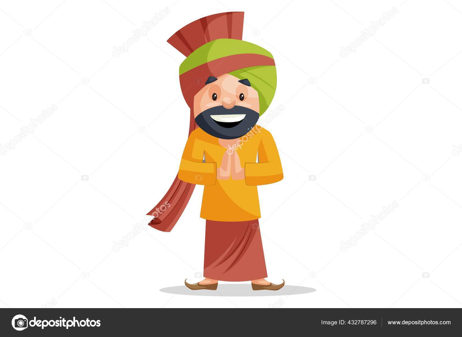 Sikh Boy Clipart Series