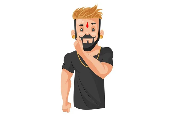 Vector Graphic Illustration Rajput Boy Dancing Individually White ...