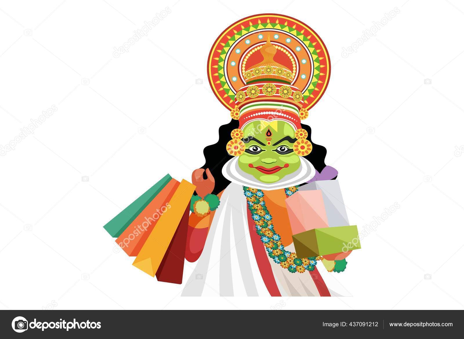 Kathakali Face Graphic