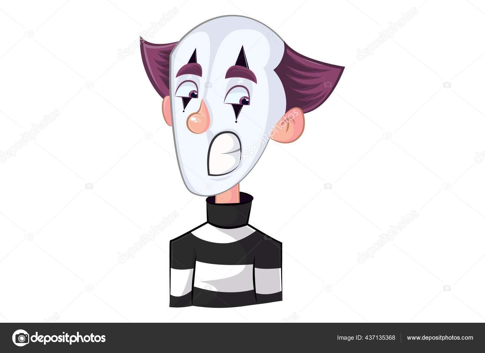 Ilustración Dibujos Animados Vectoriales Chico Del Mimo Está Molesto ...