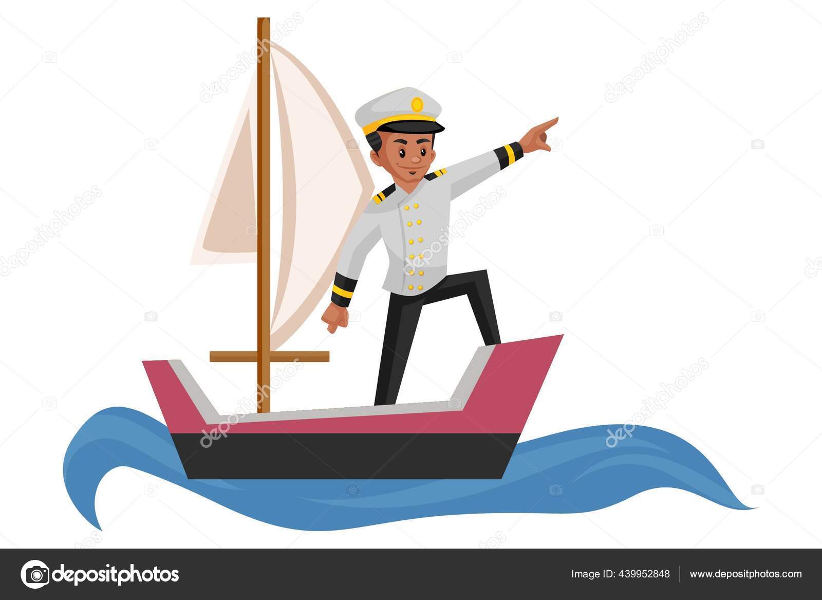 Sailors On A Boat Clipart