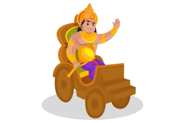 Bhishma Pitamaha Sitting Chariot Waving His Hand Vector Graphic ...