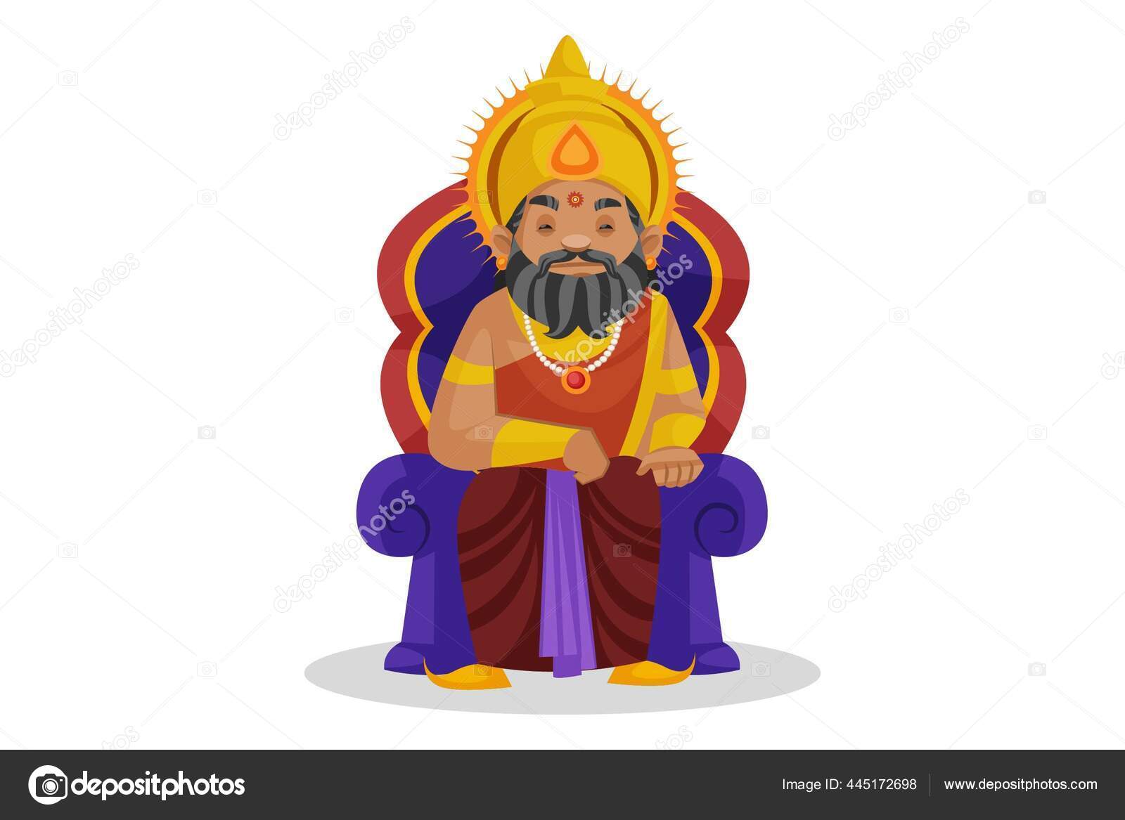 King Sitting On Throne Clipart
