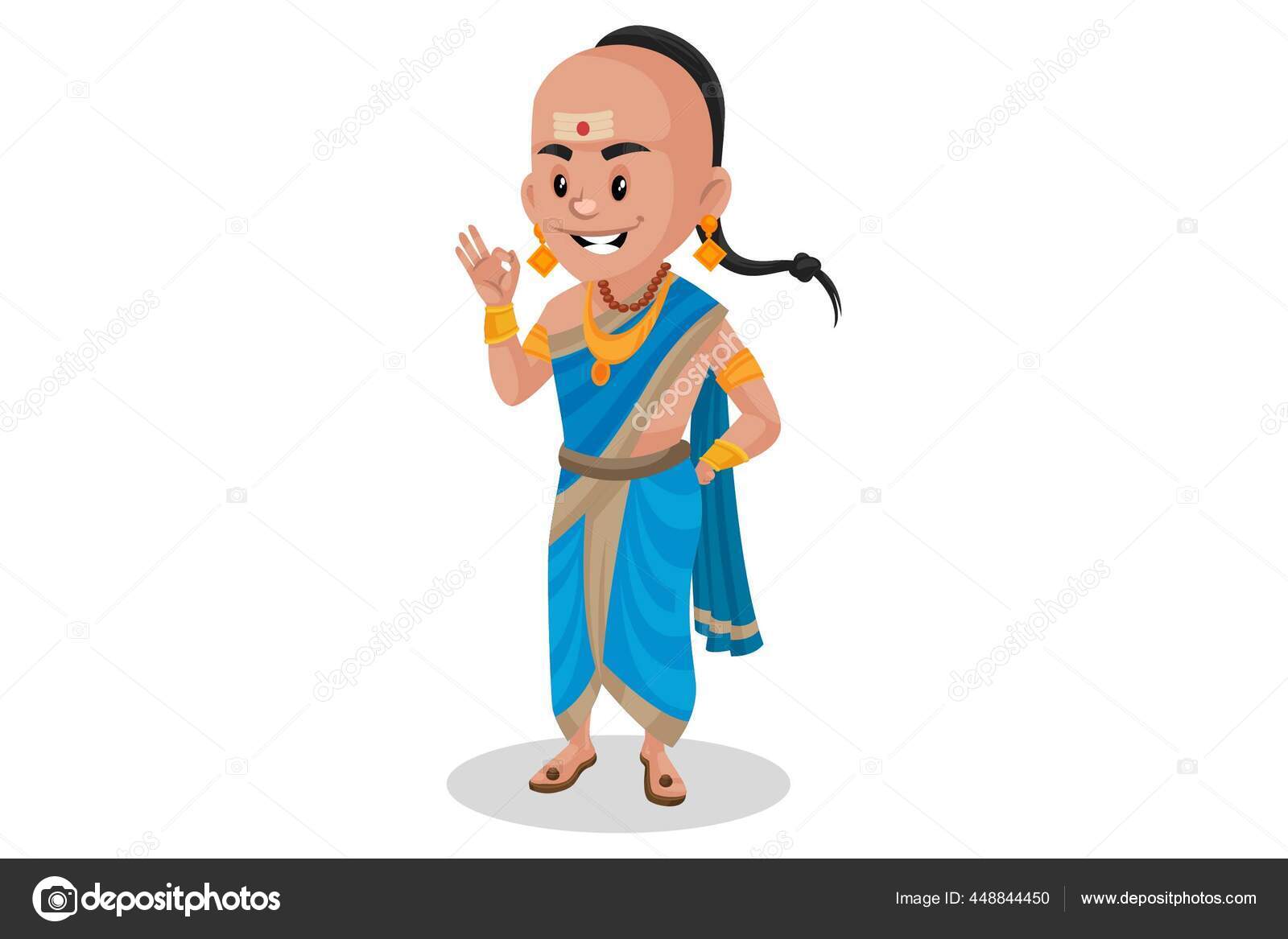 Tenali Ramakrishna Happy Showing Okay Sign Her Hand Vector Graphic ...