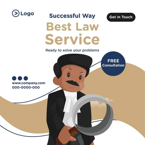 Banner Design Justice Prevail Cartoon Style Illustration Vector Graphic ...