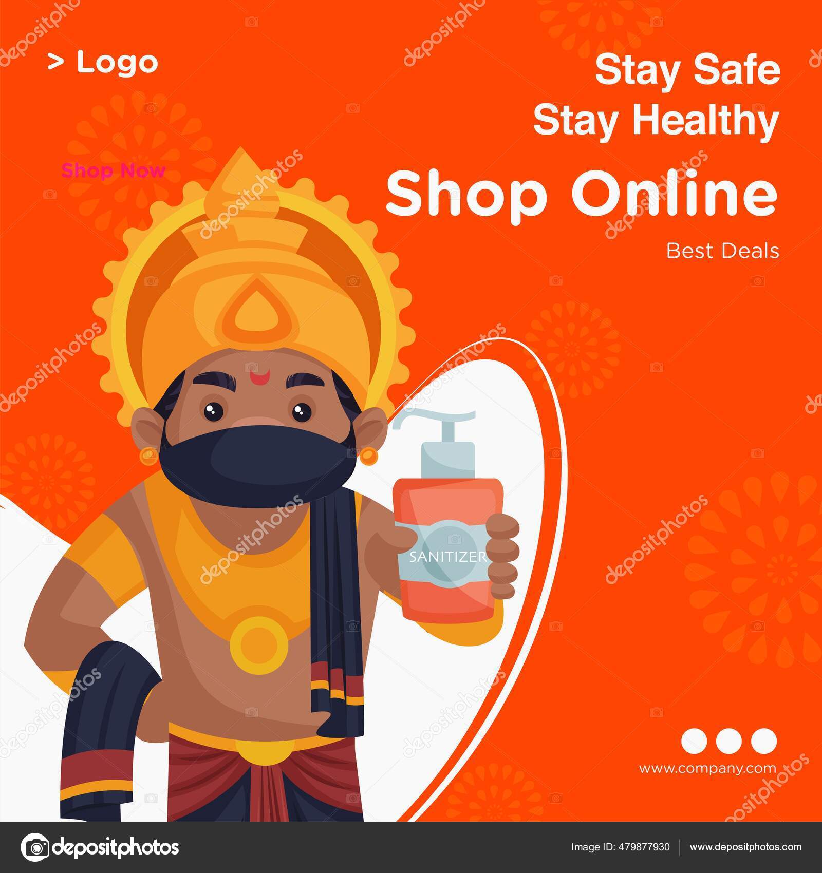 Banner Design Stay Safe Stay Healthy Template Vector Graphic ...