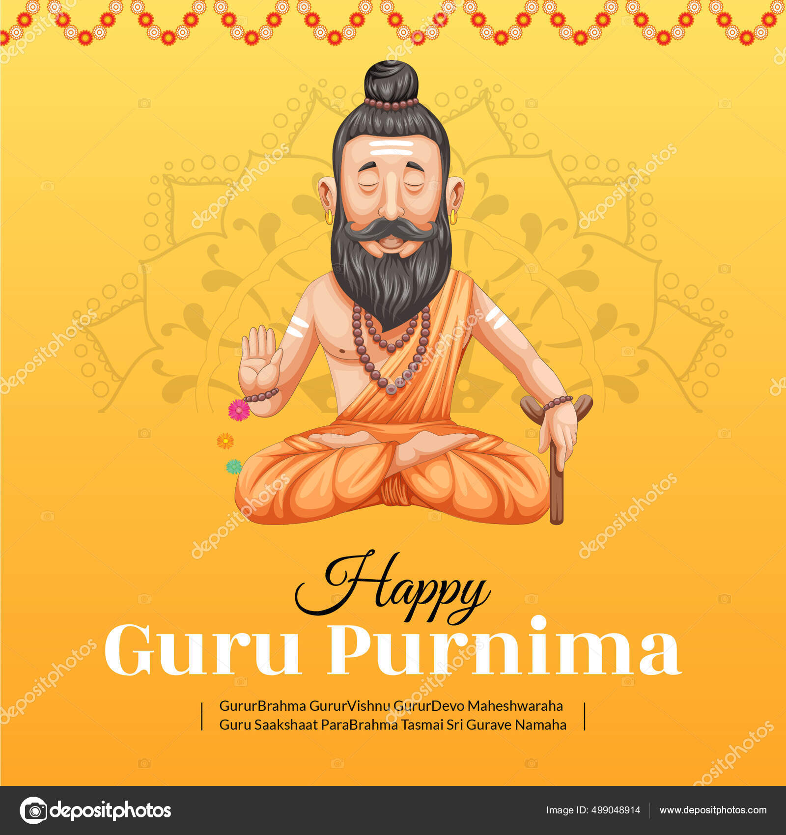 Banner Design Happy Guru Purnima Template Vector Graphic Illustration ...