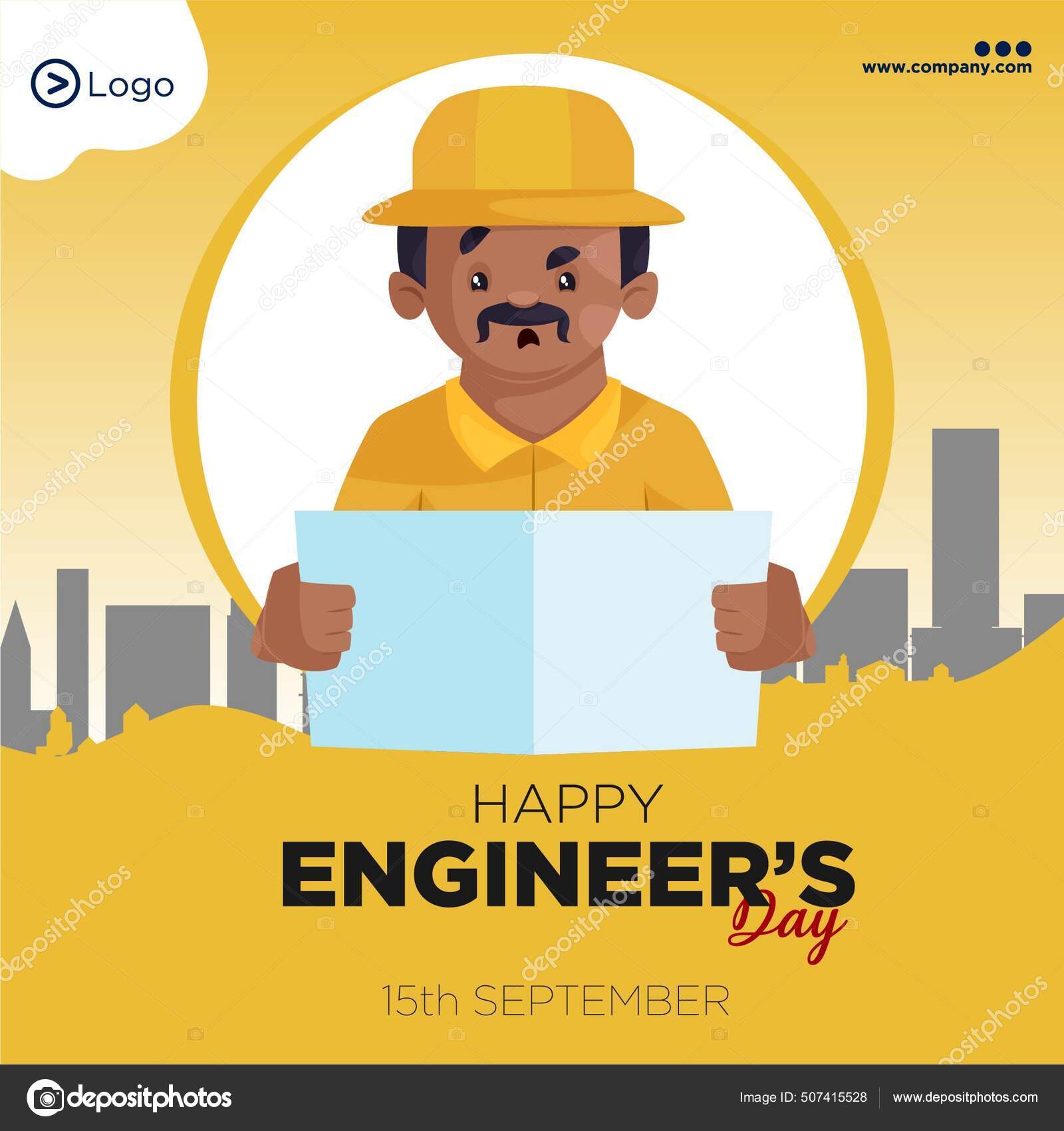 Happy Engineers Cartoon
