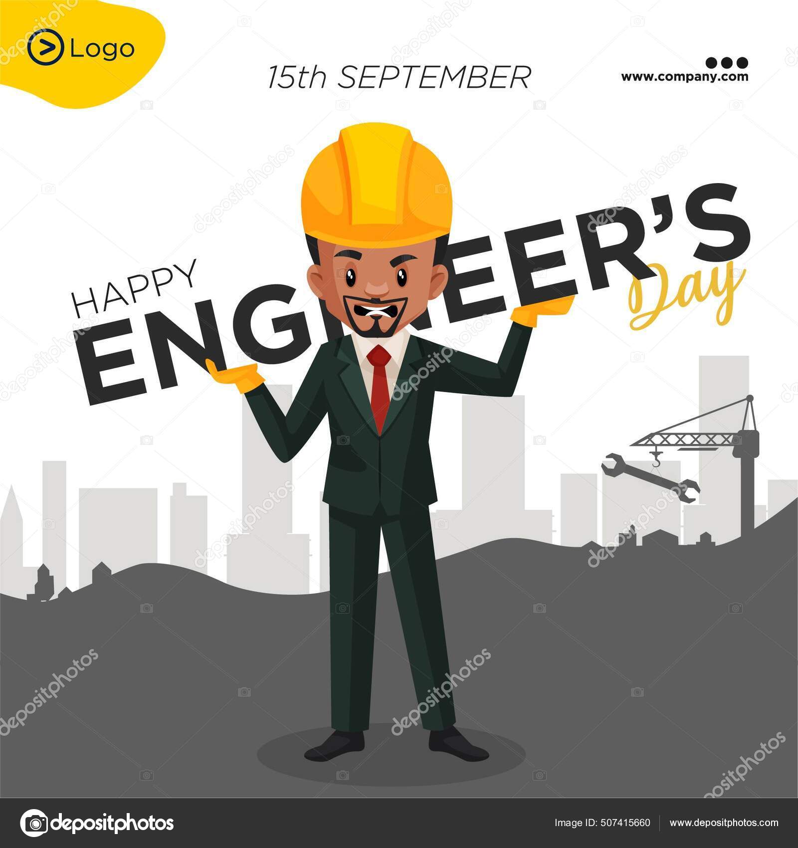 Happy Engineers Cartoon