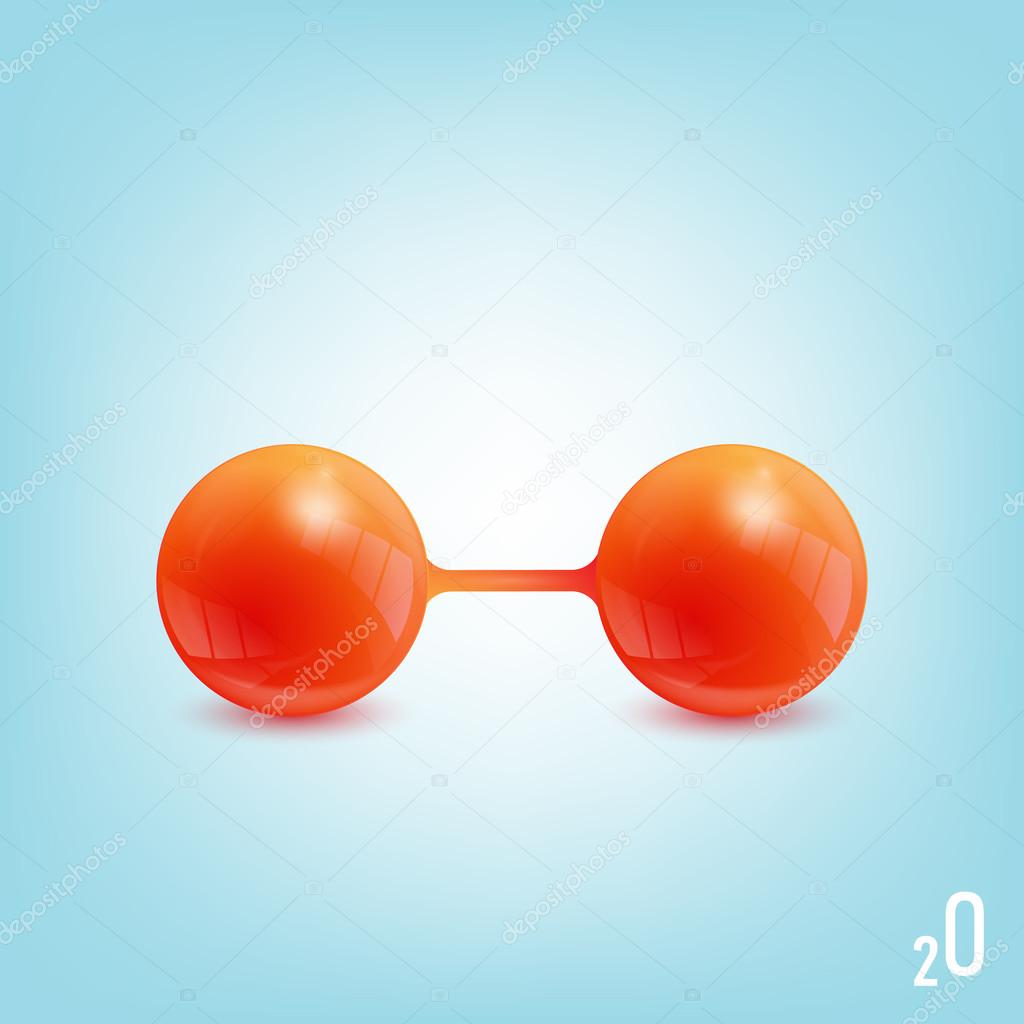 Oxygen molecule blue background chemical element Stock Vector by ©Tonov ...