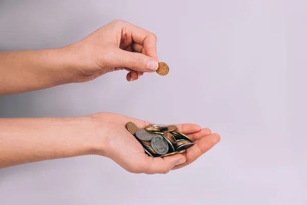 Handful of various coins — Stock Photo © Amvorsuf #111773542