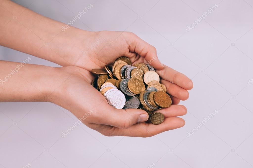 Handful of various coins — Stock Photo © Amvorsuf #111773542