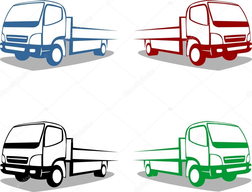 Logo illustration small truck construction Stock Vector by ©anyaran ...