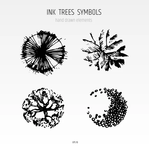 Trees - top view. Easy to use in your landscape design projects ...