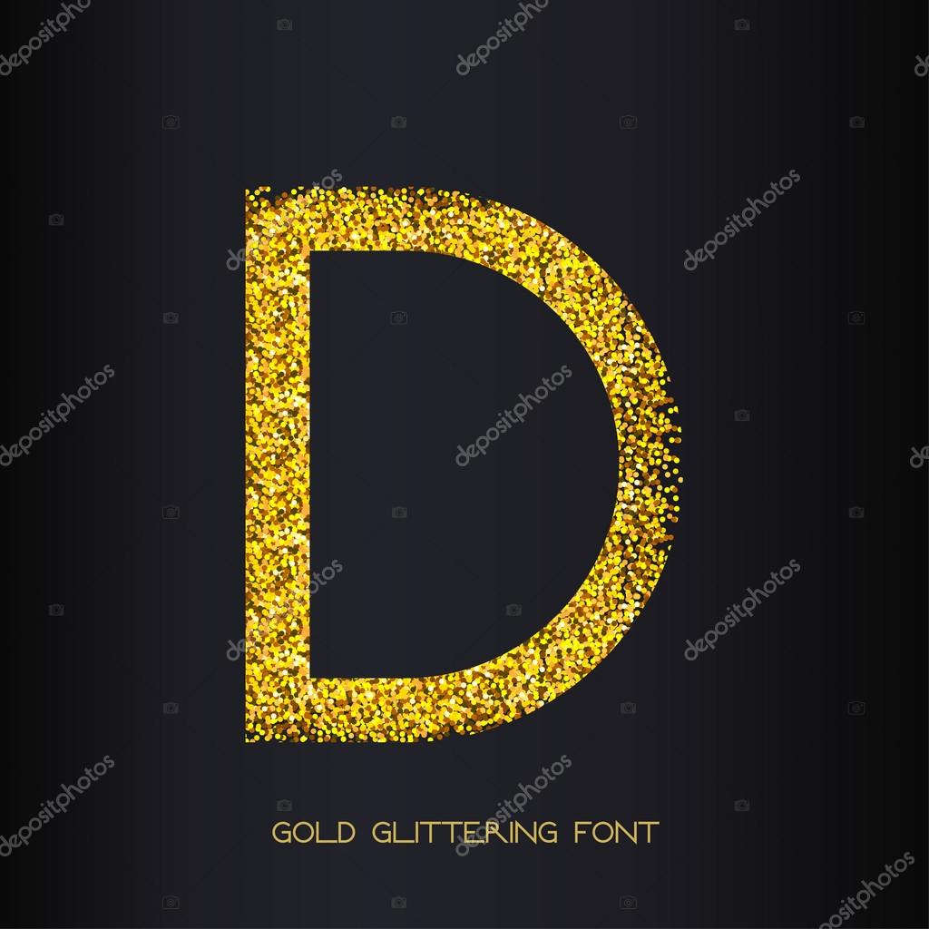 Golden glitter letter D Stock Vector Image by ©tekla.pototska.yahoo.com ...