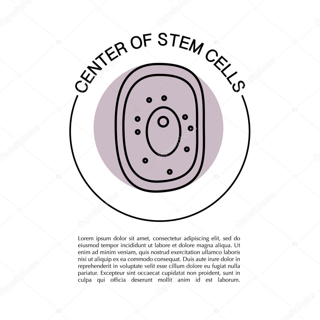 Vector center of stem cells logo isolated on white background. — Stock ...