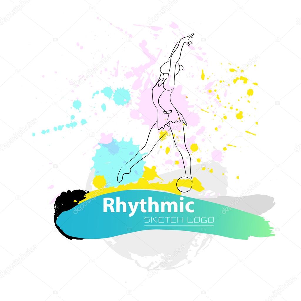 Vector artistic Rhythmic Gymnastic ball sketch. Stock Vector Image by ...