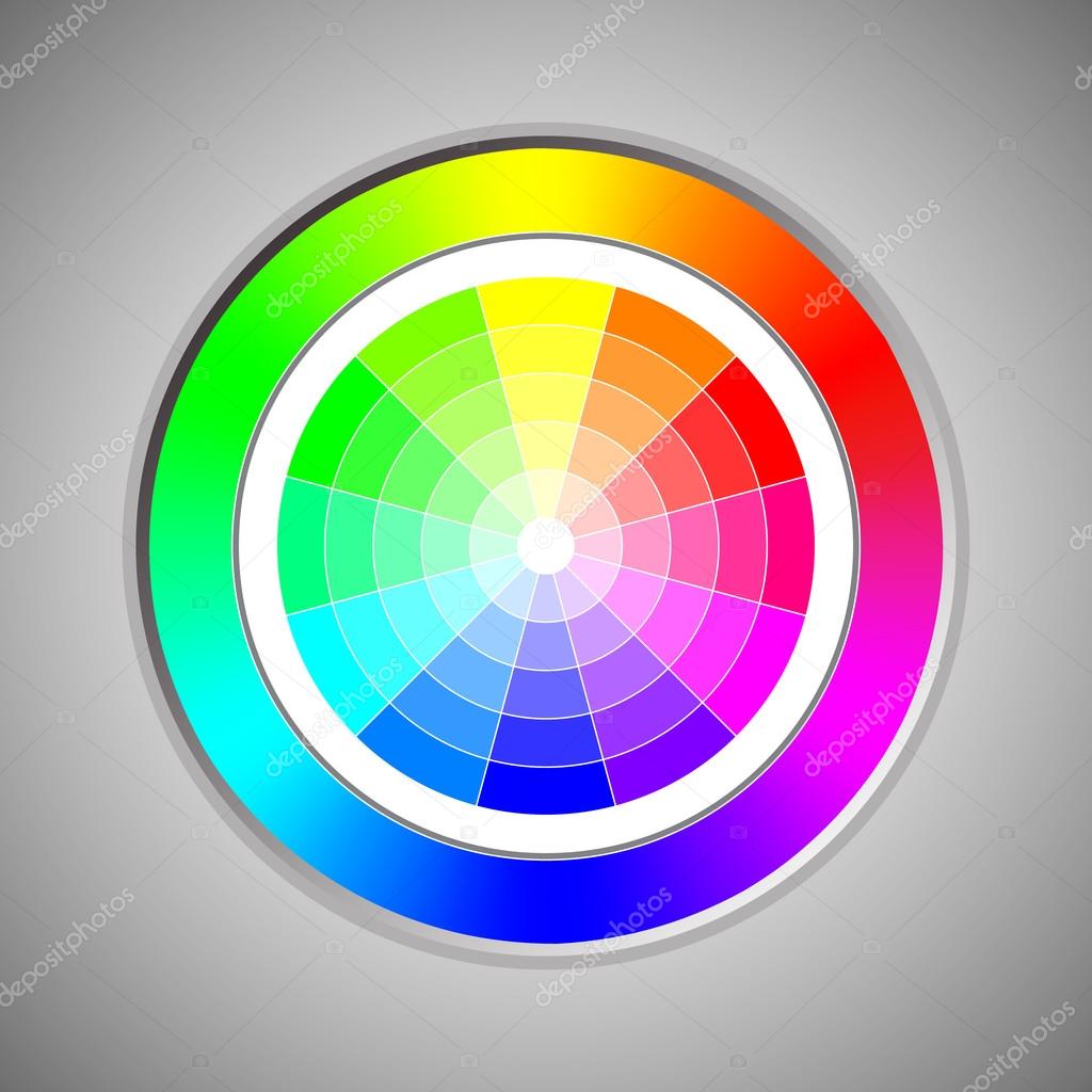 Color wheel on gray background — Stock Vector © hanna.yatsko.gmail.com ...