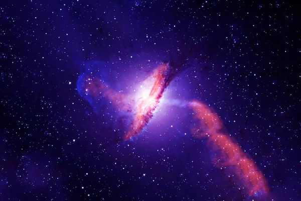 Bright, red-dark quasar in deep space. Elements of this image were ...