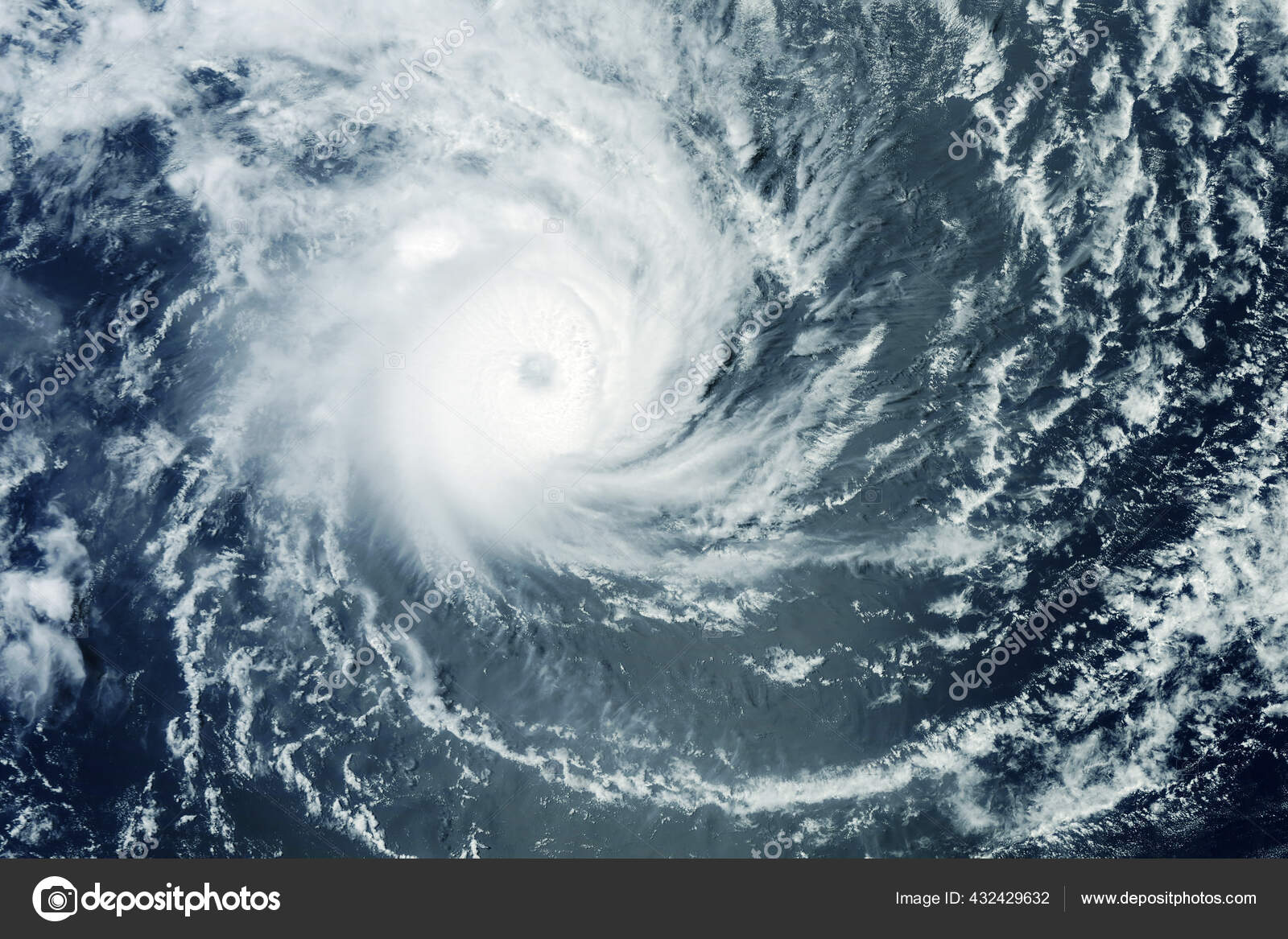 Cyclone from space. Elements of this image were furnished by NASA ...