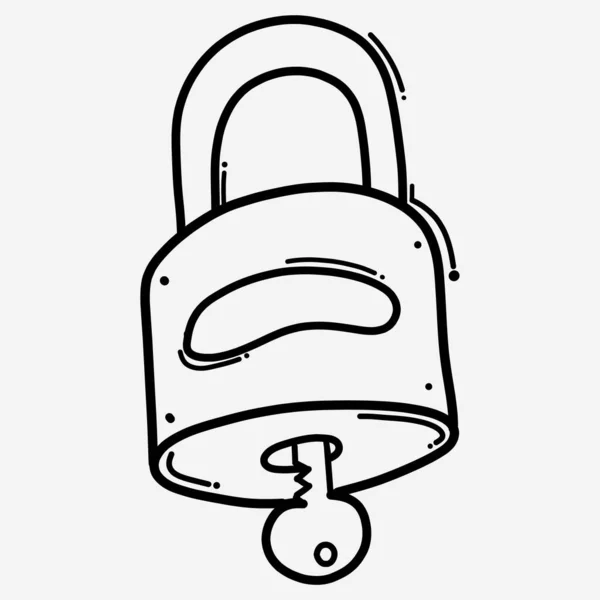Lock Doodle Vector Icon Drawing Sketch Illustration Hand Drawn Cartoon ...