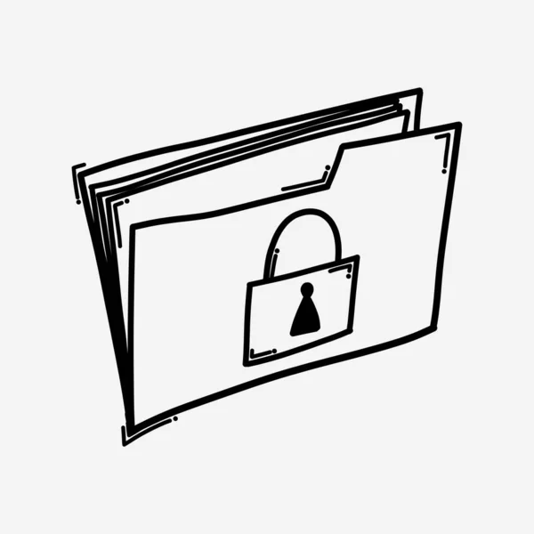 Lock Doodle Vector Icon Drawing Sketch Illustration Hand Drawn Cartoon ...
