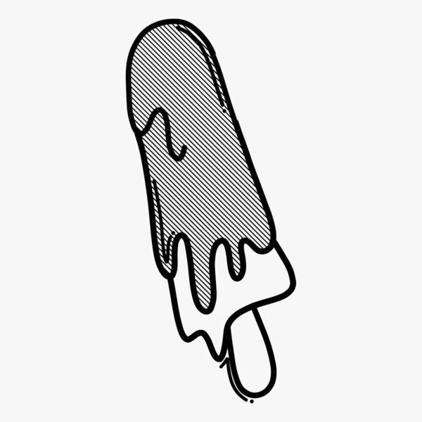 Ice Cream Doodle Vector Icon Drawing Sketch Illustration Hand Drawn