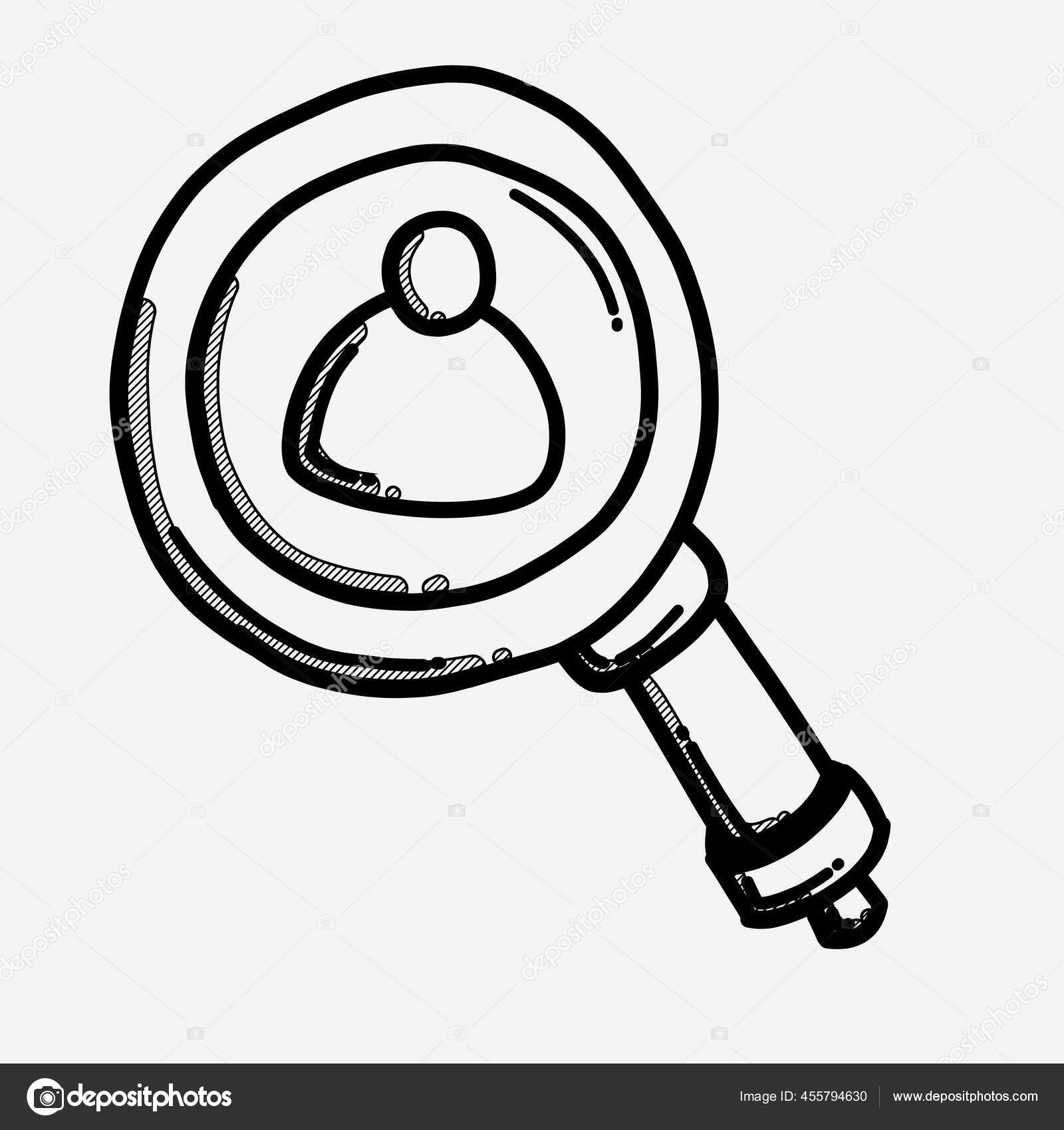 Buscar Personas Icono Vector Dibujo Boceto Ilustración Dibujado Mano ...