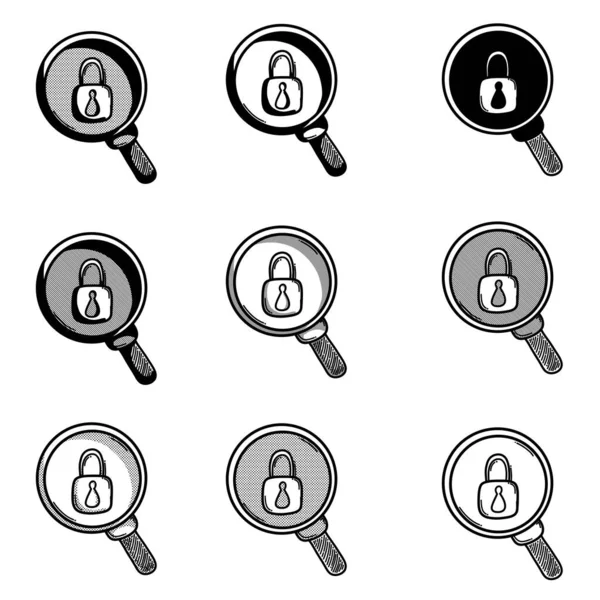 Lock Doodle Vector Icon Drawing Sketch Illustration Hand Drawn Cartoon ...