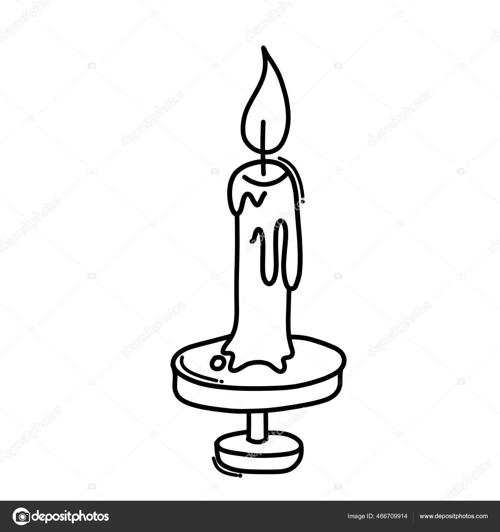 Candle Cartoon Drawings