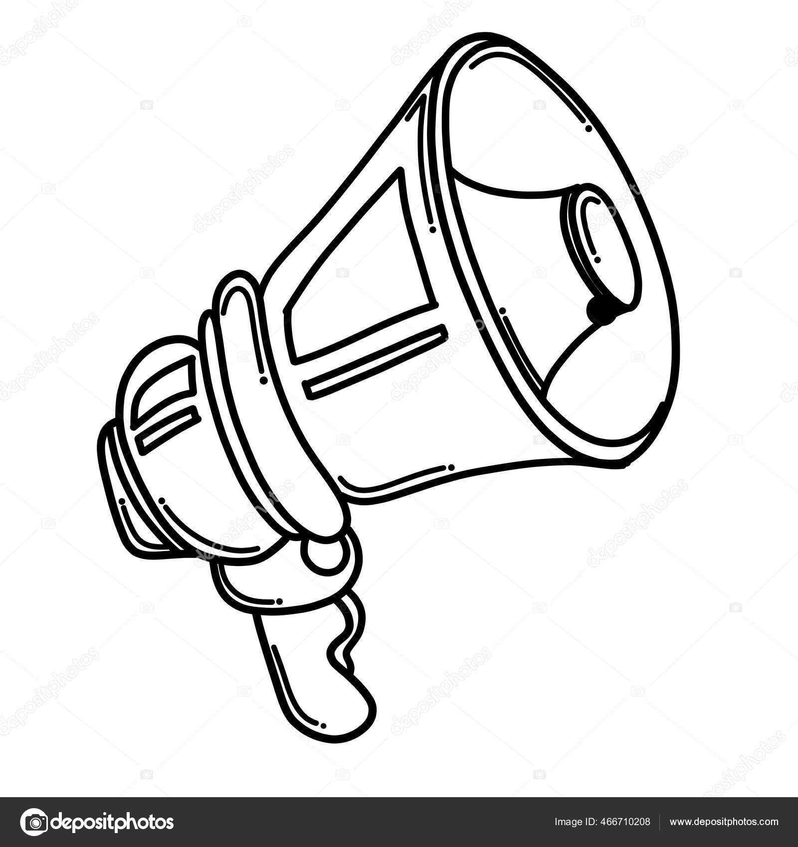 Megaphone Doodle Vector Icon Drawing Sketch Illustration Hand Drawn ...