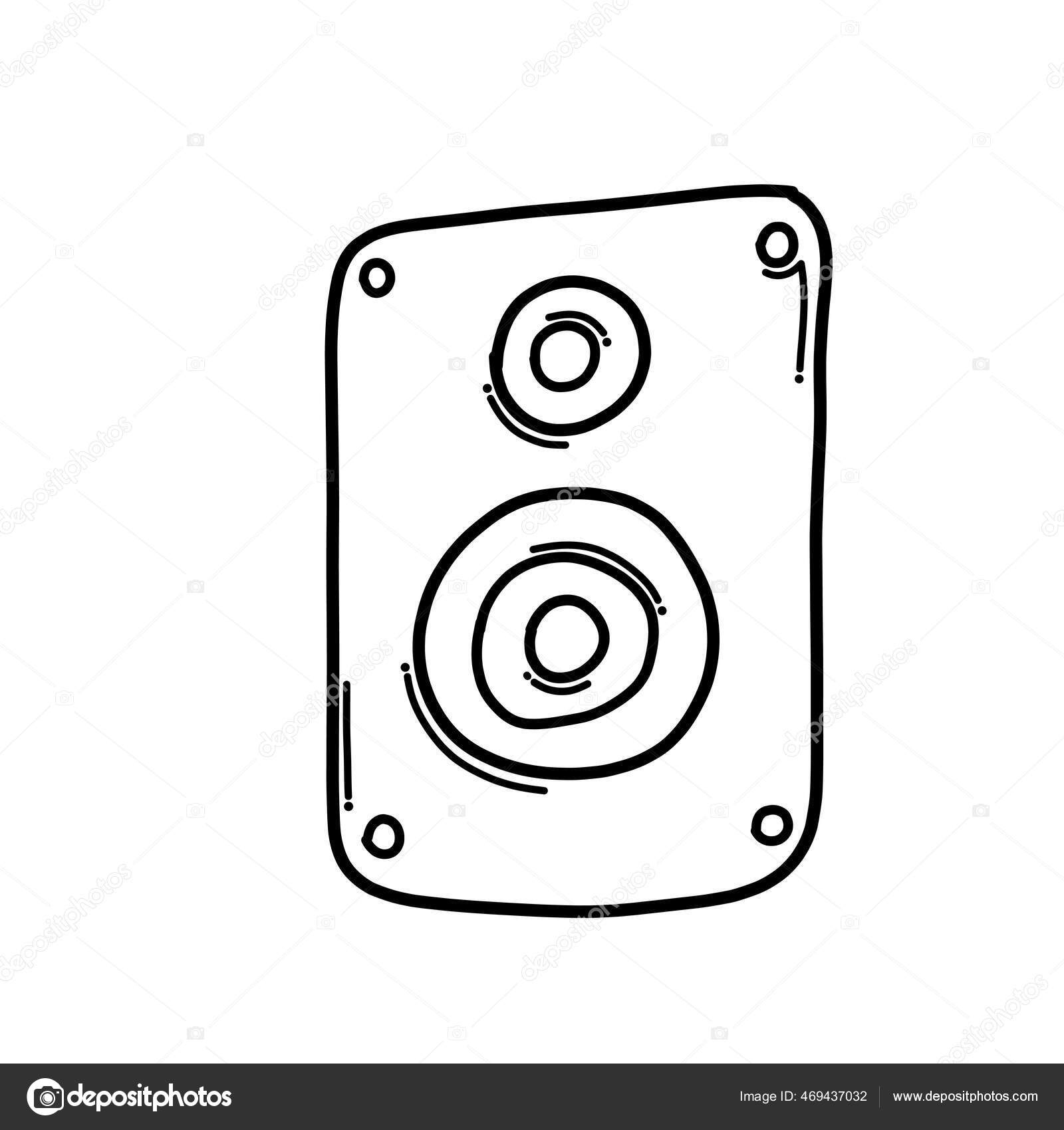 Speaker Doodle Vector Icon Drawing Sketch Illustration Hand Drawn ...