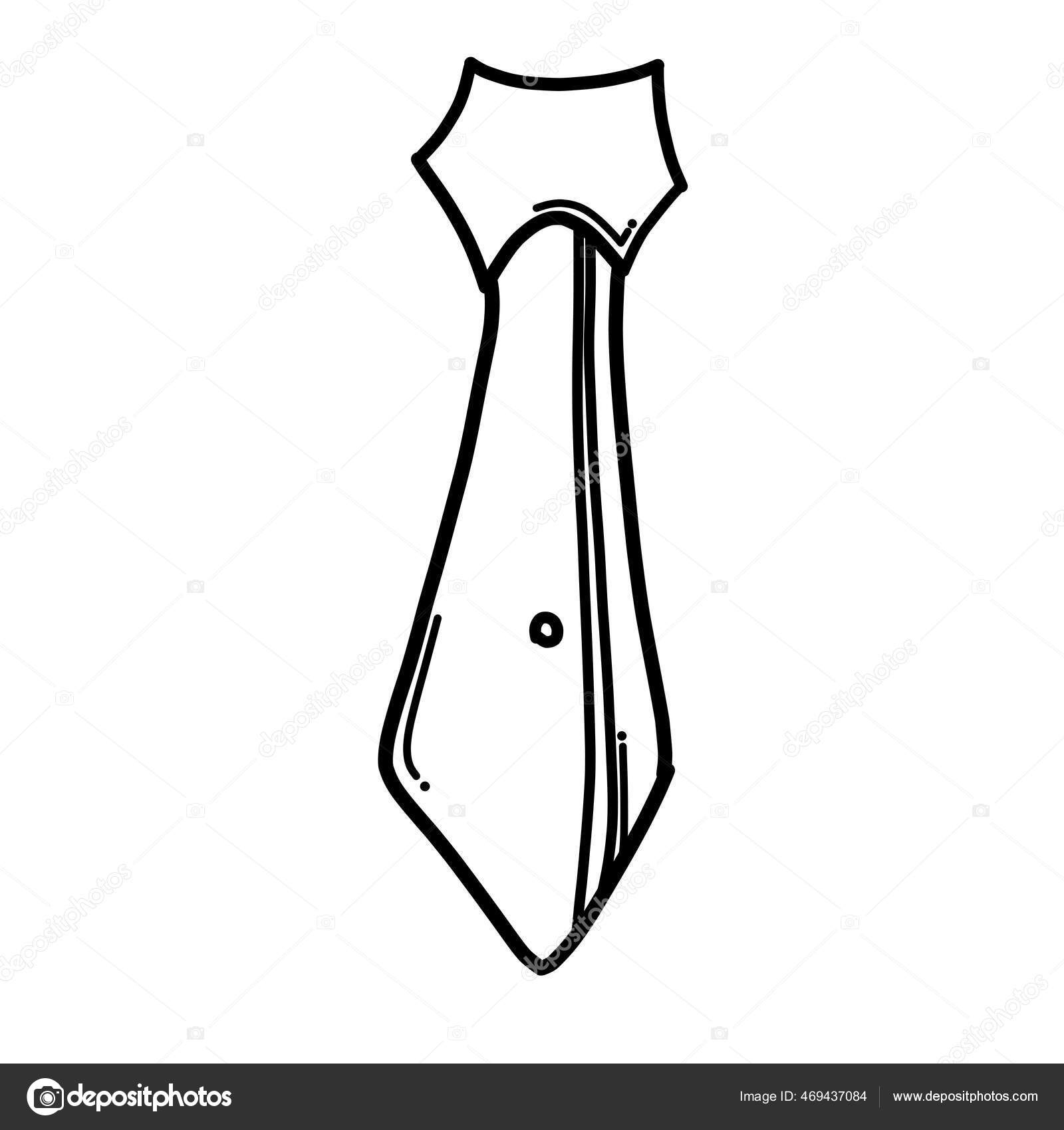 Icono Vector Doodle Corbata Dibujo Dibujo Ilustración Dibujado Mano ...